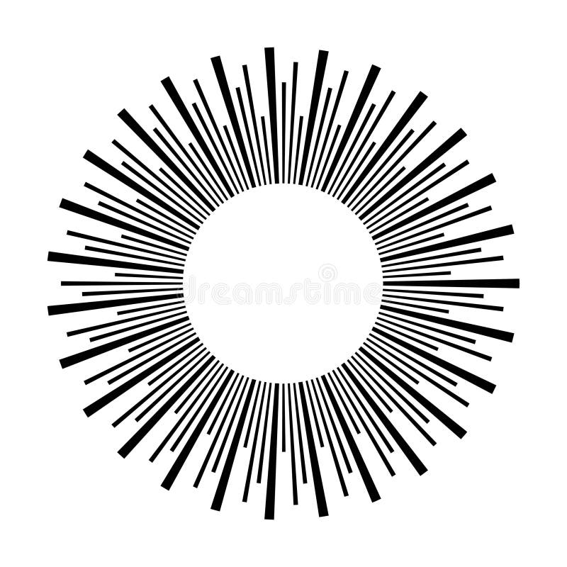 Sun Icon, Sunburst Vector Illustration Element Stock Vector ...
