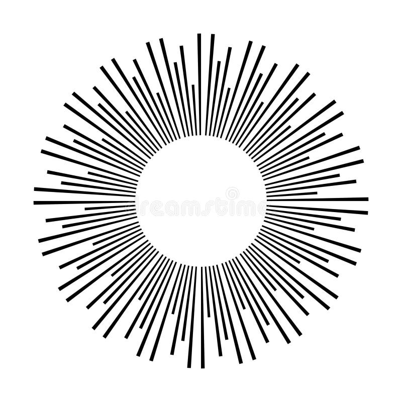 Sun Icon, Sunburst Vector Illustration Element Stock Vector ...