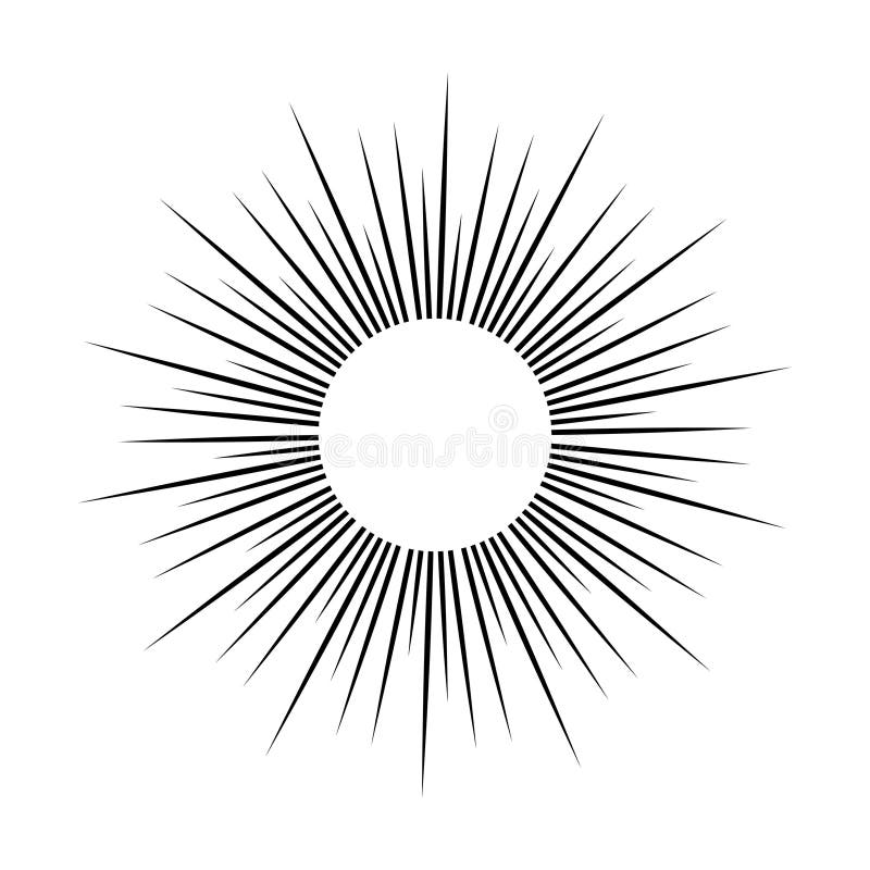 Sun Icon, Sunburst Vector Illustration Element Stock Vector ...