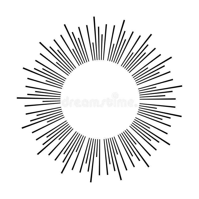 Sun Icon, Sunburst Vector Illustration Element Stock Vector ...
