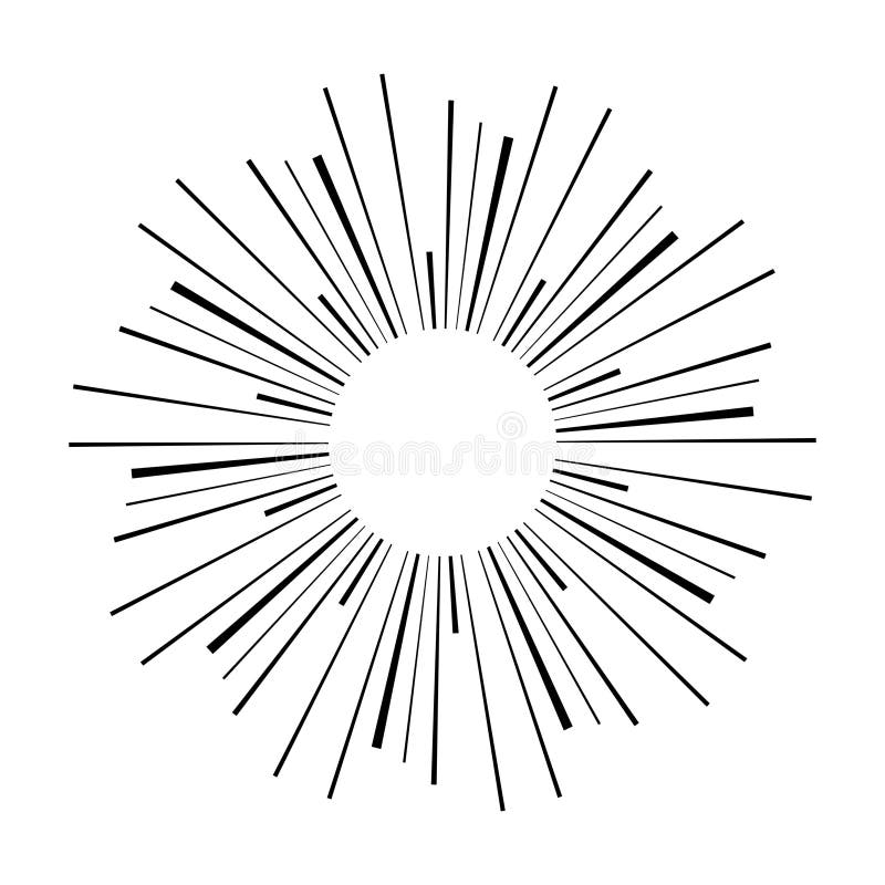 Sun Icon, Sunburst Vector Illustration Element Stock Vector ...
