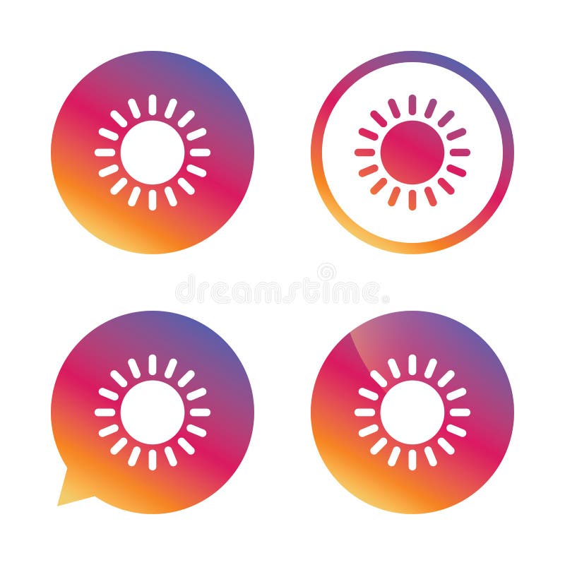 Sun Icon. Sunlight Summer Symbol Stock Vector - Illustration of seal ...
