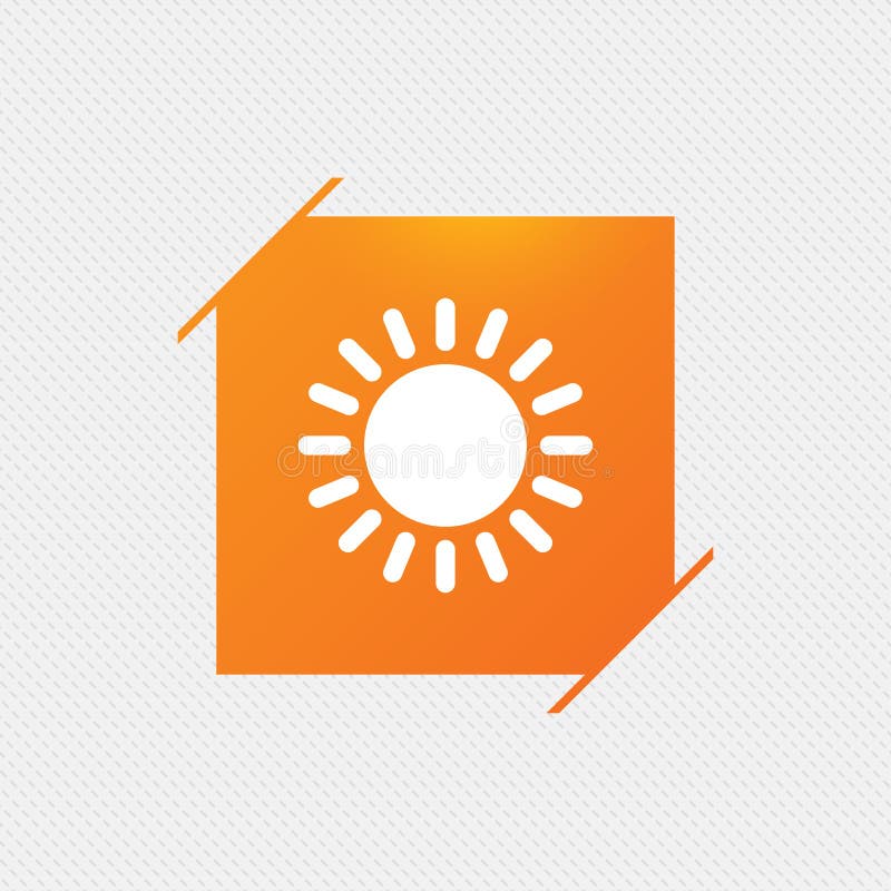 Sun Icon. Sunlight Summer Symbol Stock Vector - Illustration of heat ...