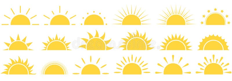 Sun icon. Sunshine icon stock vector. Illustration of circle - 258027646