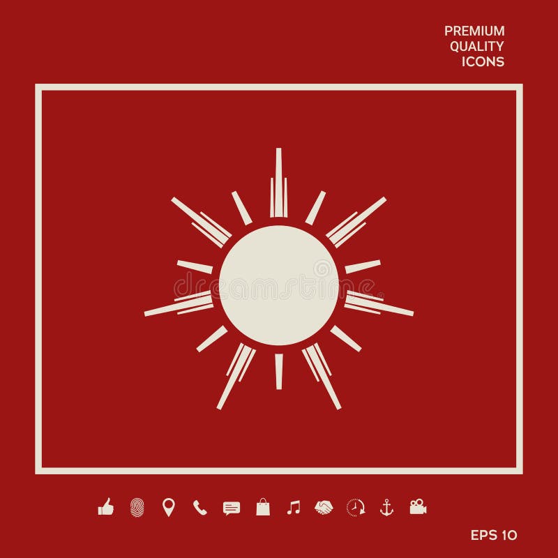 Sun Icon Symbol. Graphic Elements for Your Design Stock Vector ...