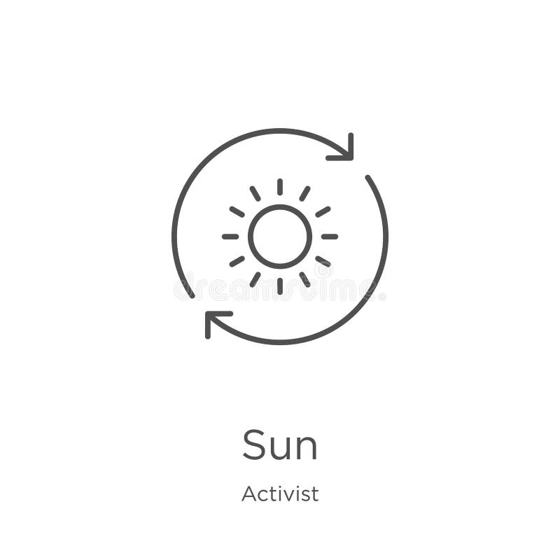Sun Icon Vector From Activist Collection Thin Line Sun Outline Icon