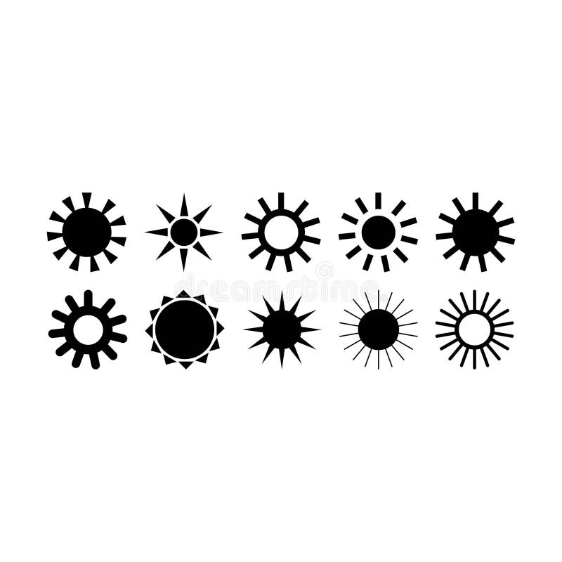 Sun Icon, Vector Symbol Illustration Stock Vector - Illustration of ...