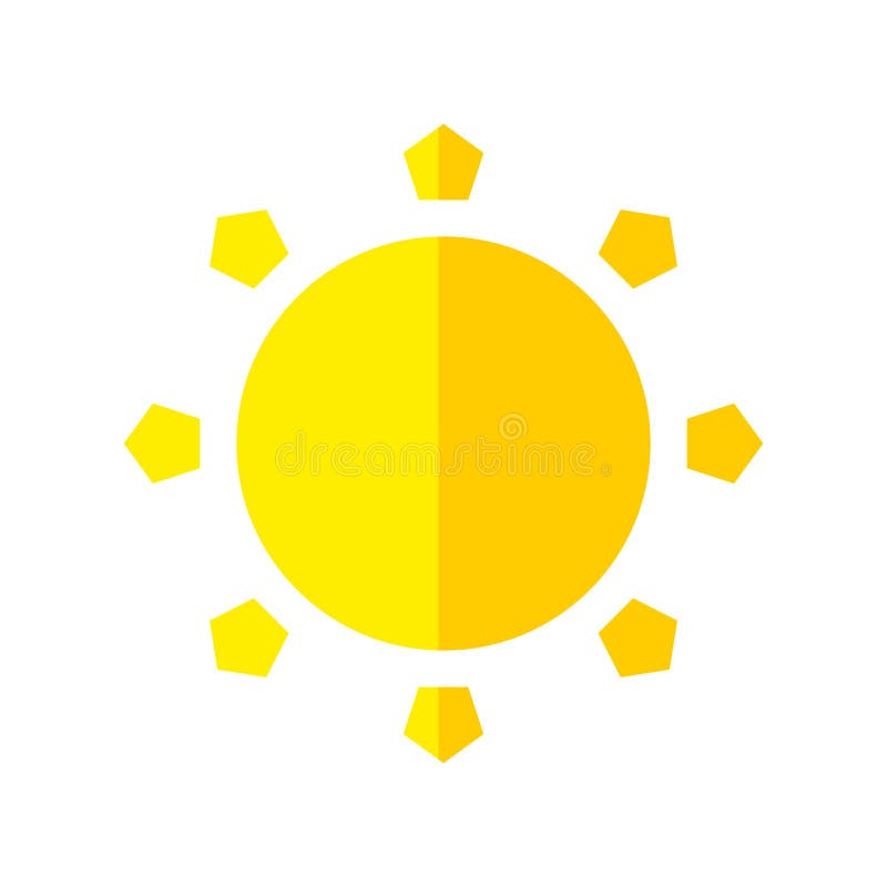 Sun Icon. Weather Design. Vector Graphic Stock Illustration ...