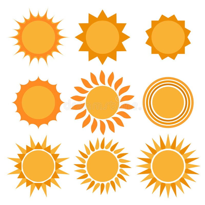 Sun icons collection. stock vector. Illustration of design - 70443317