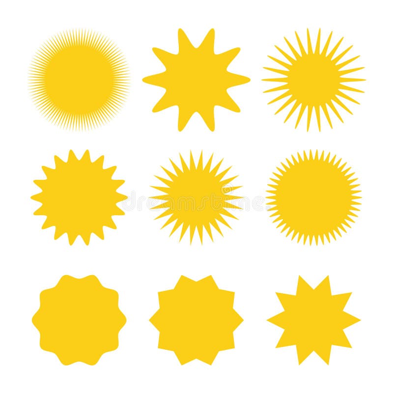 Sun Icons Vector Collection. Sun Icons Yellow. Sun Icon Set Stock ...