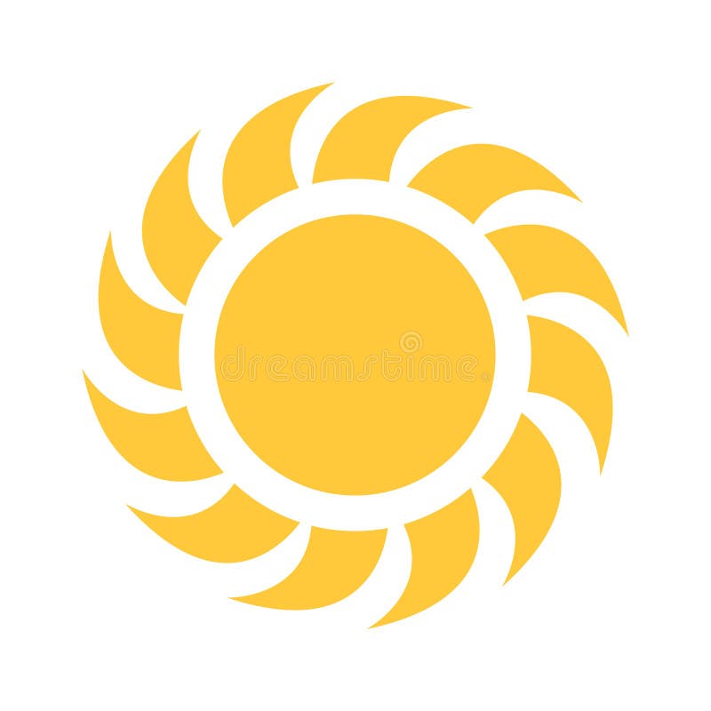 Sun Illuminating Warmth Design Element Stock Vector - Illustration of ...