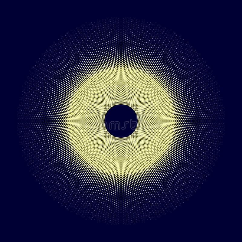 Sun Image with Hexagons with Halftone Effect Stock Vector ...