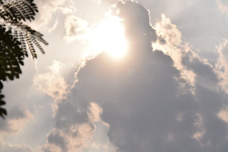 Sun inside the Clouds stock photo. Image of coming, clouds - 114486816