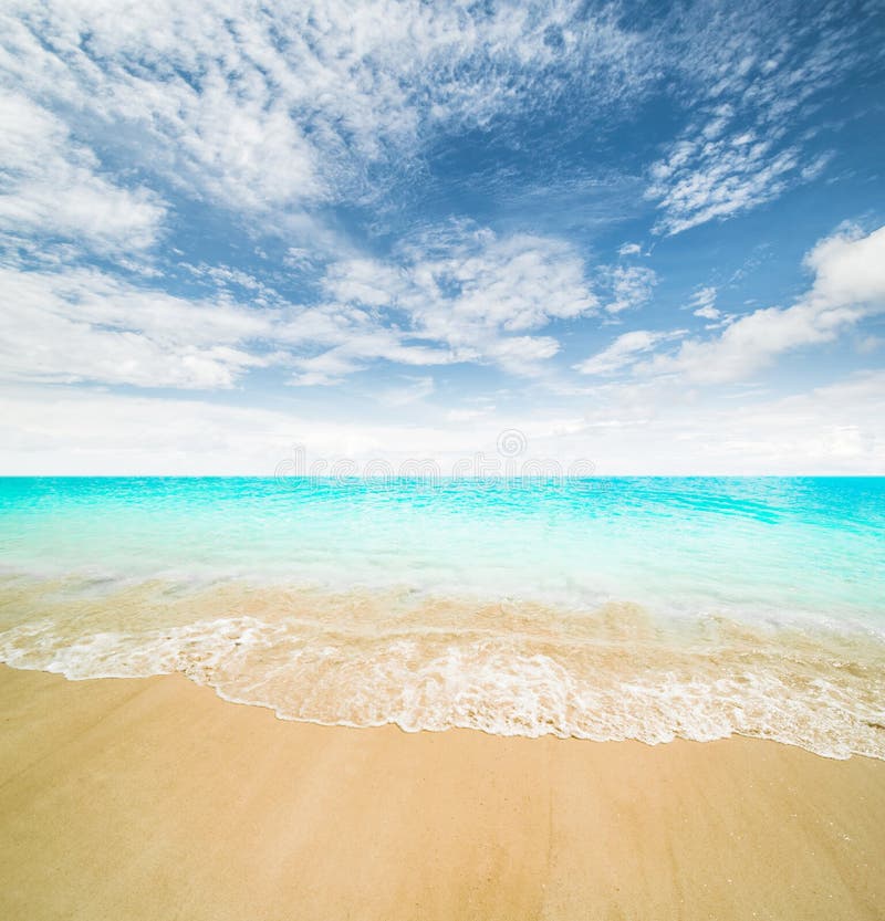 Sun and island beach stock image. Image of caribbean - 93889053