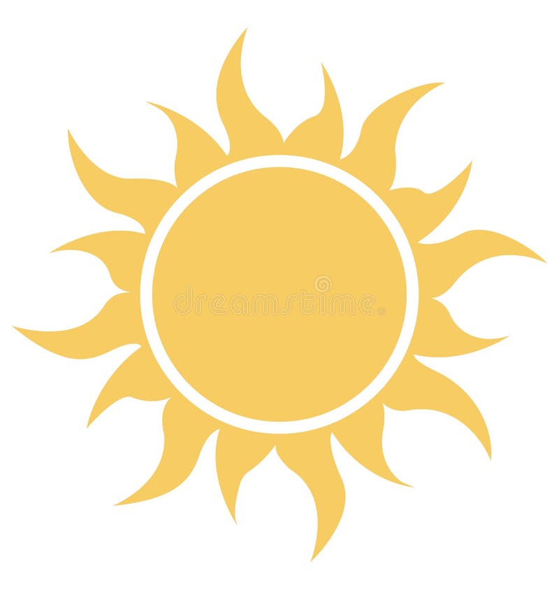 Sun Isolated Color Vector Icon that Can Be Easily Modified or Edit ...