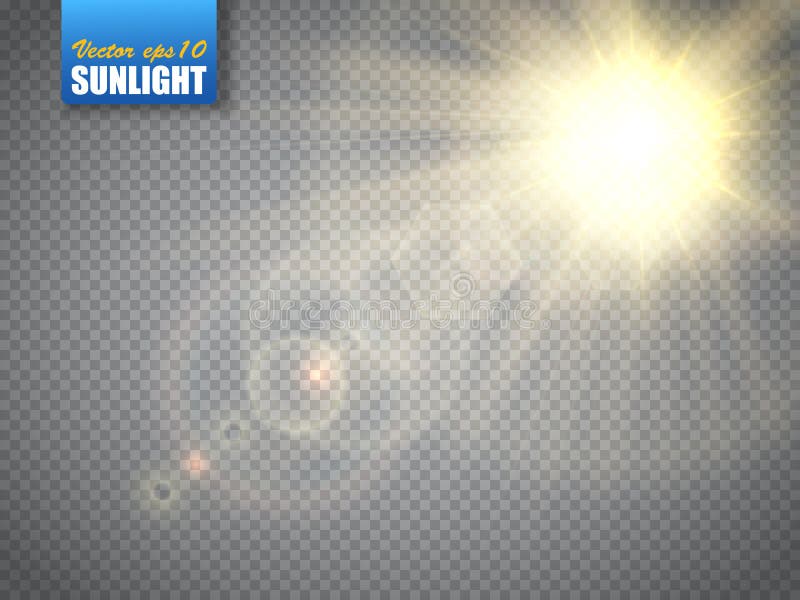 Sun Isolated on Transparent Background. Vector Illustration. Stock ...