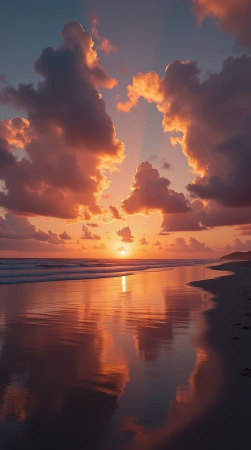 The Sun Just Below the Horizon, Illuminating the Final Moments of Dusk ...