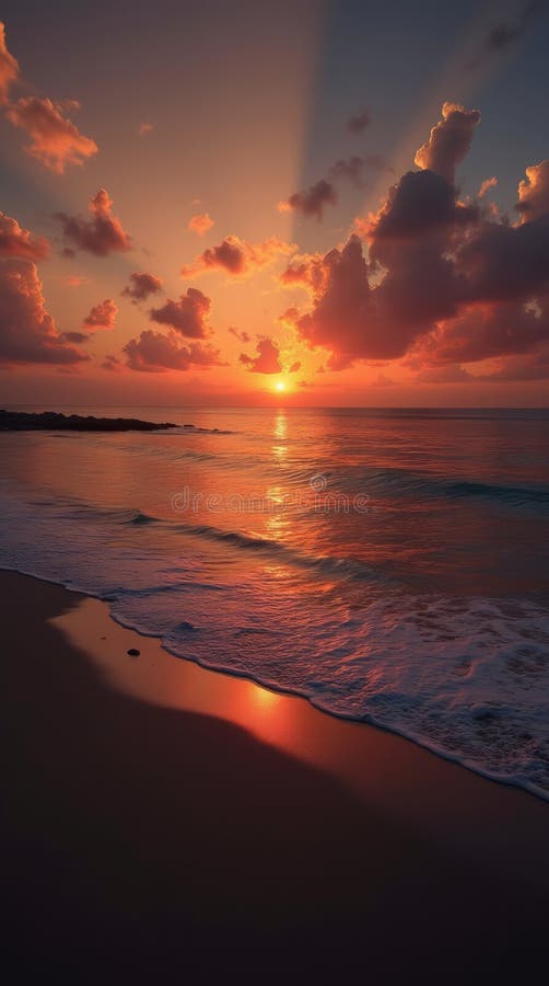 The Sun Just Below the Horizon, Illuminating the Final Moments of Dusk ...