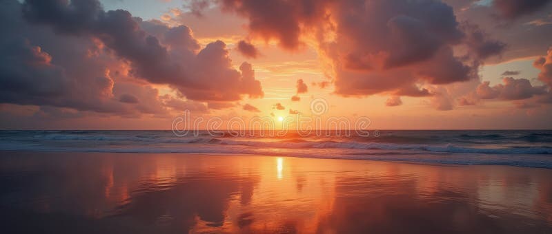 The Sun Just Below the Horizon, Illuminating the Final Moments of Dusk ...