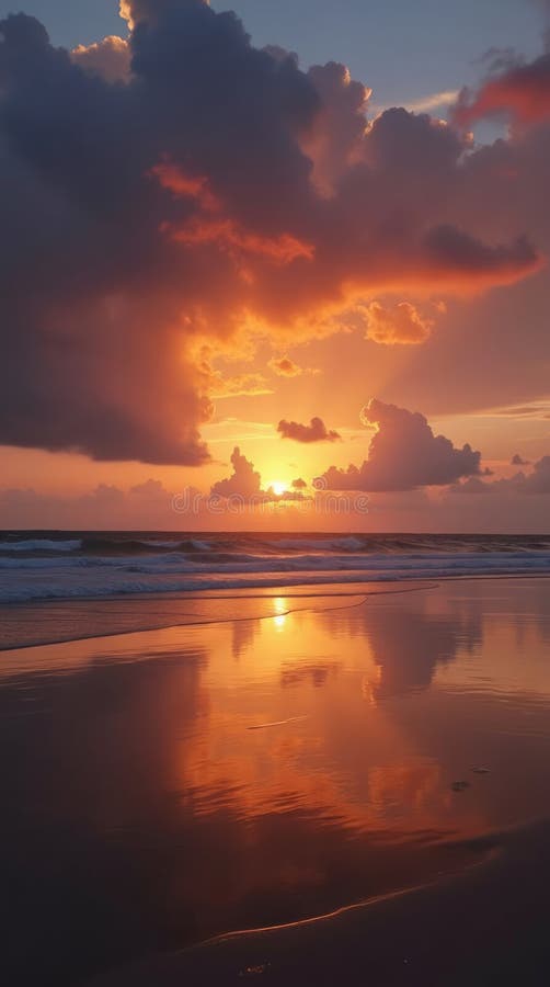 The Sun Just Below the Horizon, Illuminating the Final Moments of Dusk ...