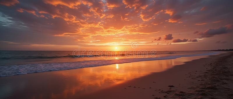 The Sun Just Below the Horizon, Illuminating the Final Moments of Dusk ...