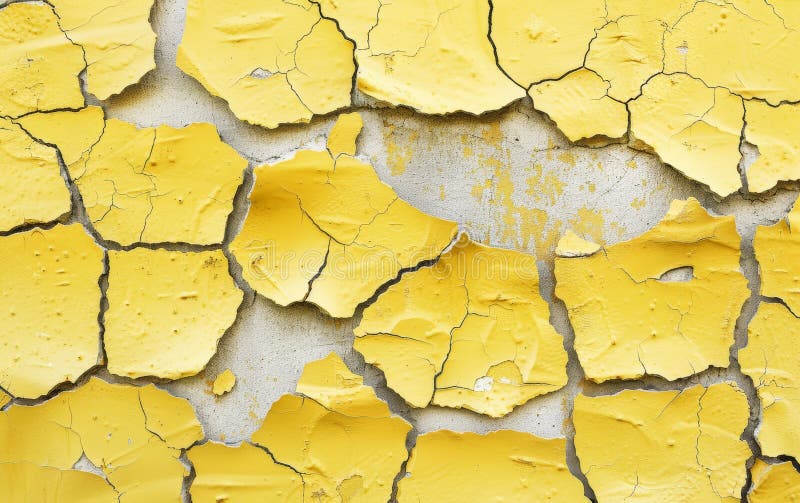 The Sun-kissed Hue of Yellow Paint Fractures into an Array of Textures ...