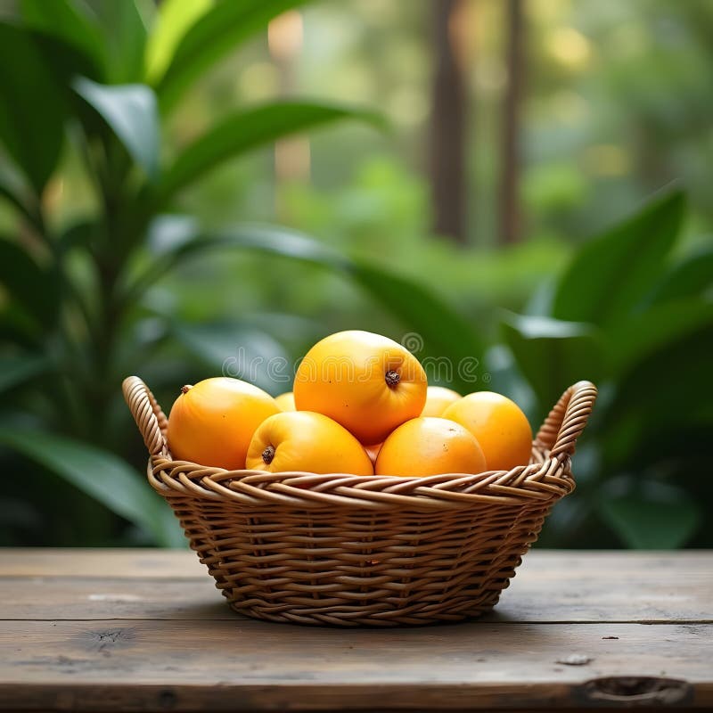 Sun-kissed Mango: a Tropical Delight on a Rustic Table Stock ...
