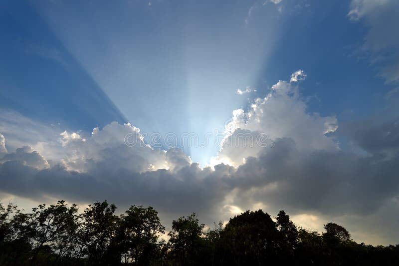Sun lay on cloud stock photo. Image of nature, cloudscape - 117703388