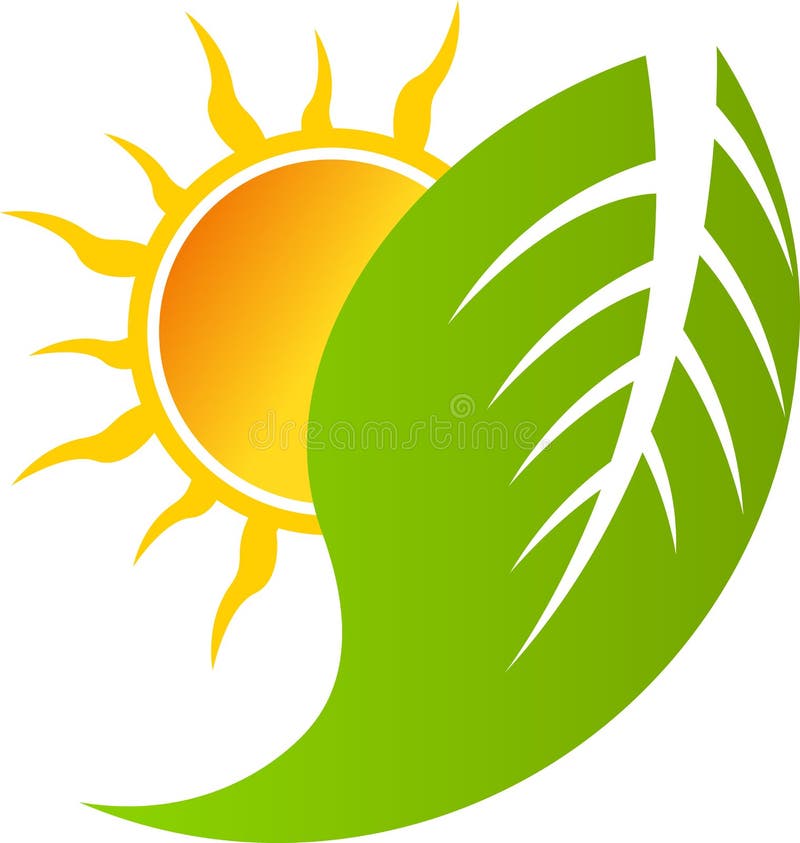 3D sun and leaf stock vector. Illustration of circle - 11993712