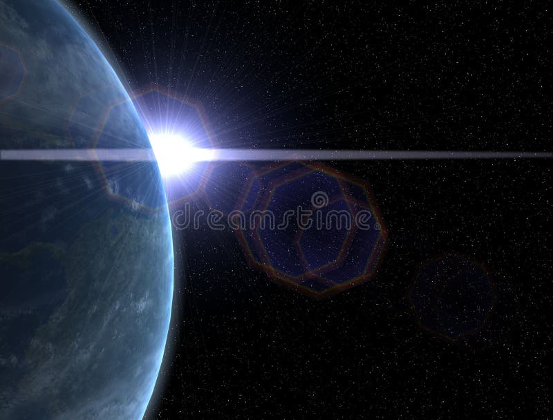 Sun lens flare stock illustration. Illustration of shine - 484017