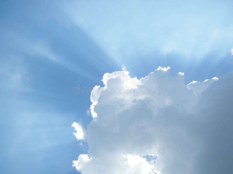 Sun light on blue sky stock photo. Image of beam, nature - 90698188