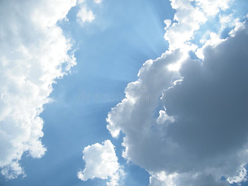 Sun light on blue sky stock photo. Image of bright, sunlight - 90698348