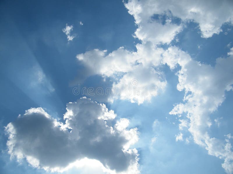 Sun light on blue sky stock photo. Image of bright, clouds - 90698362