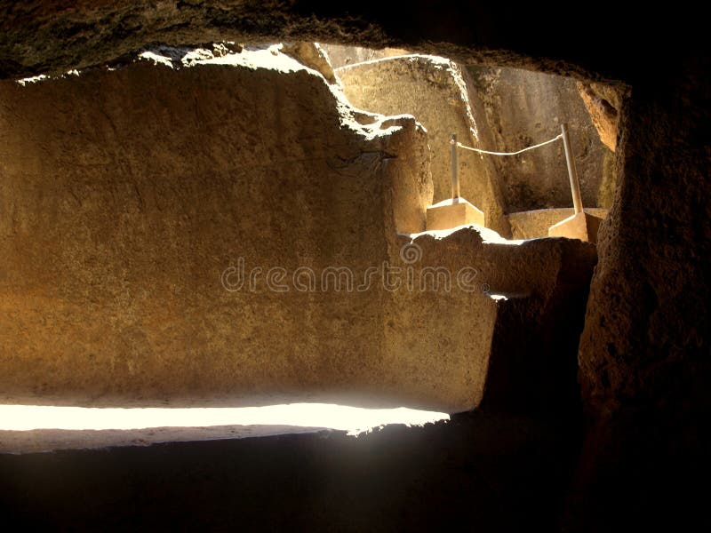 Sun Light in Cave with Ancient Architecture Stock Image - Image of ...