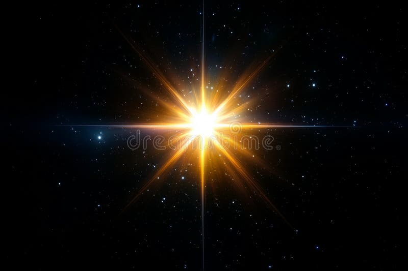 Sun Light Flare. Abstract Glowing Light Effect with Bokeh and Lens ...