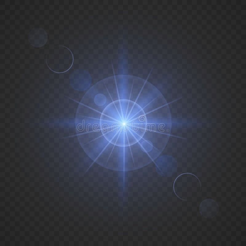 Sun Light Flash with Lens Flare Effect Stock Illustration ...