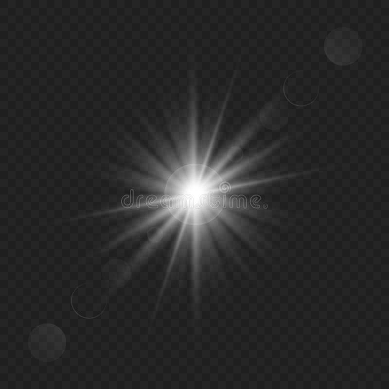 Sun Light Flash with Lens Flare Effect Stock Illustration ...