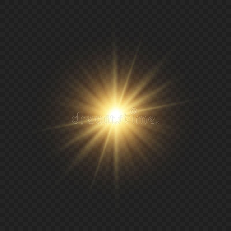 Sun Light Flash with Lens Flare Effect Stock Illustration ...