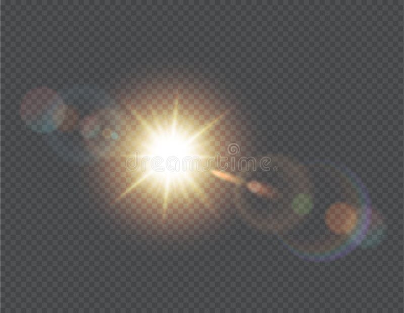 Sun Light Glaring Blast Realistic Vector Illustration Stock ...