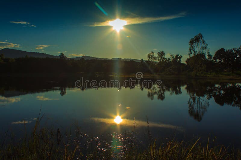 The Sun, Light Over the Marsh Stock Photo - Image of discolouration ...