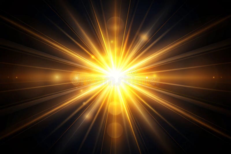 Sun Light Overlay. Sun Rays Overlay. Sun Rays Light Isolated on Black ...