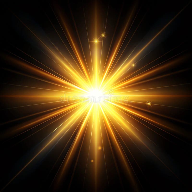 Sun Light Overlay. Sun Rays Overlay. Sun Rays Light Isolated on Black ...