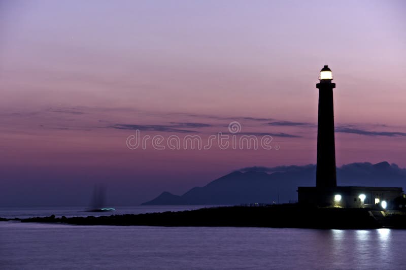 Sun in the lighthouse stock image. Image of outdoor, sunset - 13192253