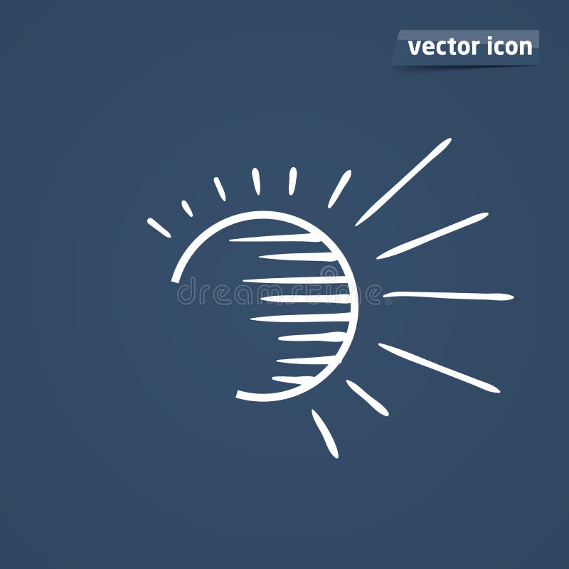 Sun with Lines Line Art Abstract Stock Vector - Illustration of stars ...