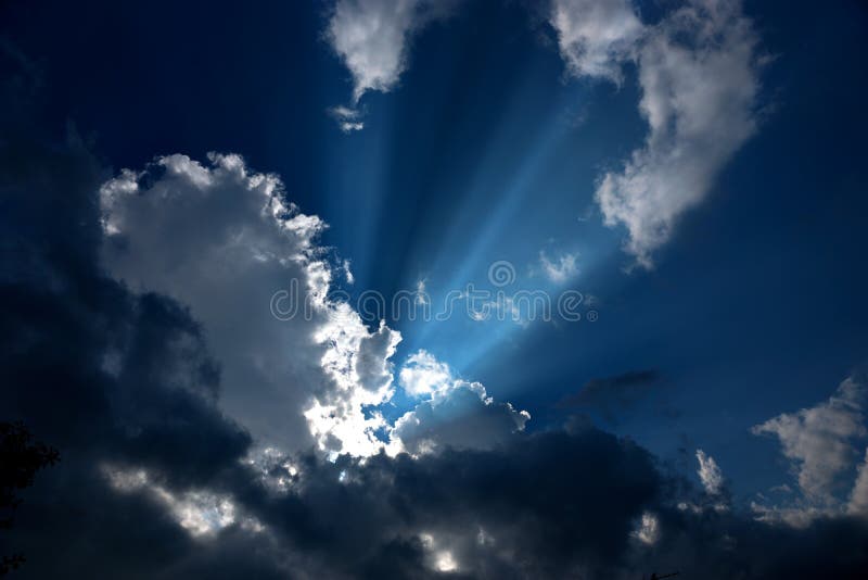 Sun lit clouds stock photo. Image of sunlight, beautiful - 32577196