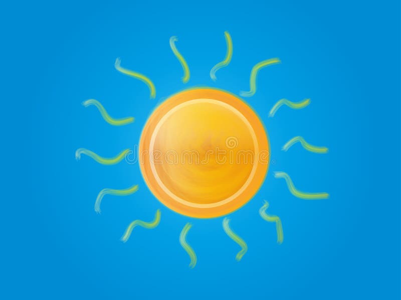 Sun Logo with Blue Background Stock Vector - Illustration of vector ...
