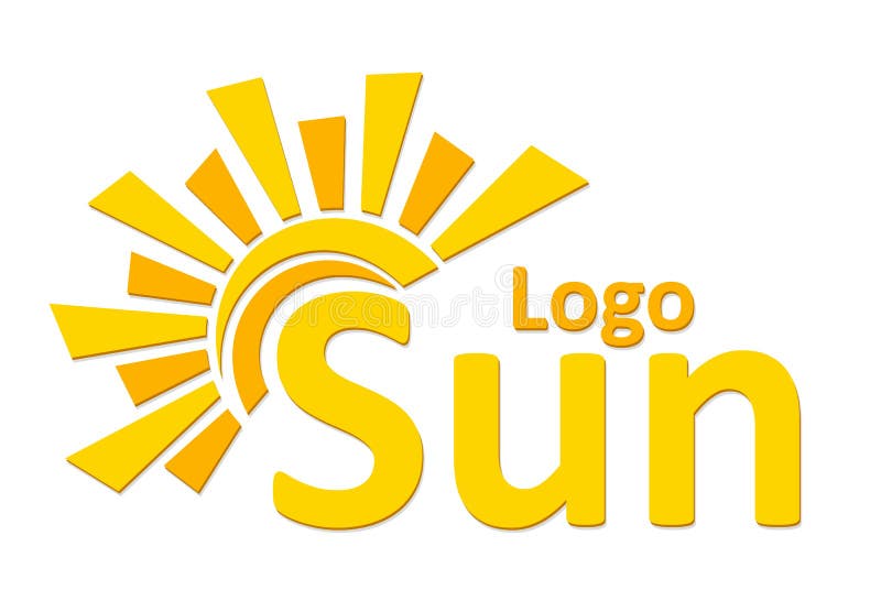 Logo of bright sun. stock vector. Illustration of beams - 75322252