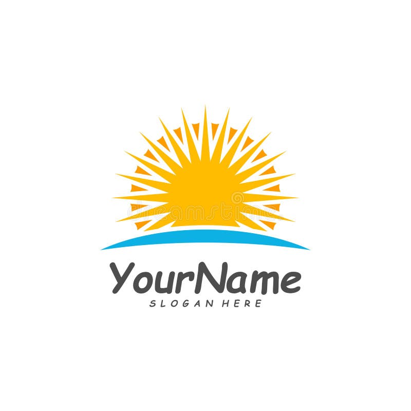 Sun Logo Design Template, Creative Sun Logo Vector, Simple Icon Symbol ...