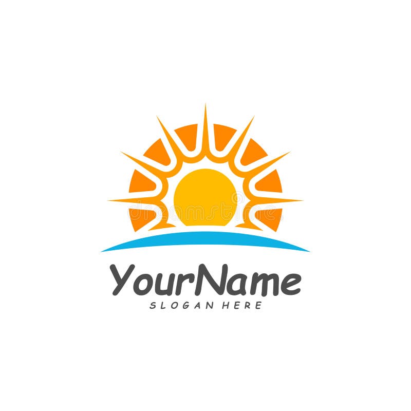 Sun Logo Design Template, Creative Sun Logo Vector, Simple Icon Symbol ...