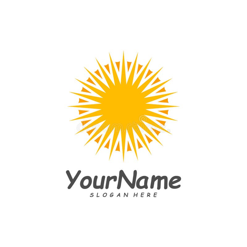 Sun Logo Design Template, Creative Sun Logo Vector, Simple Icon Symbol Stock Illustration ...
